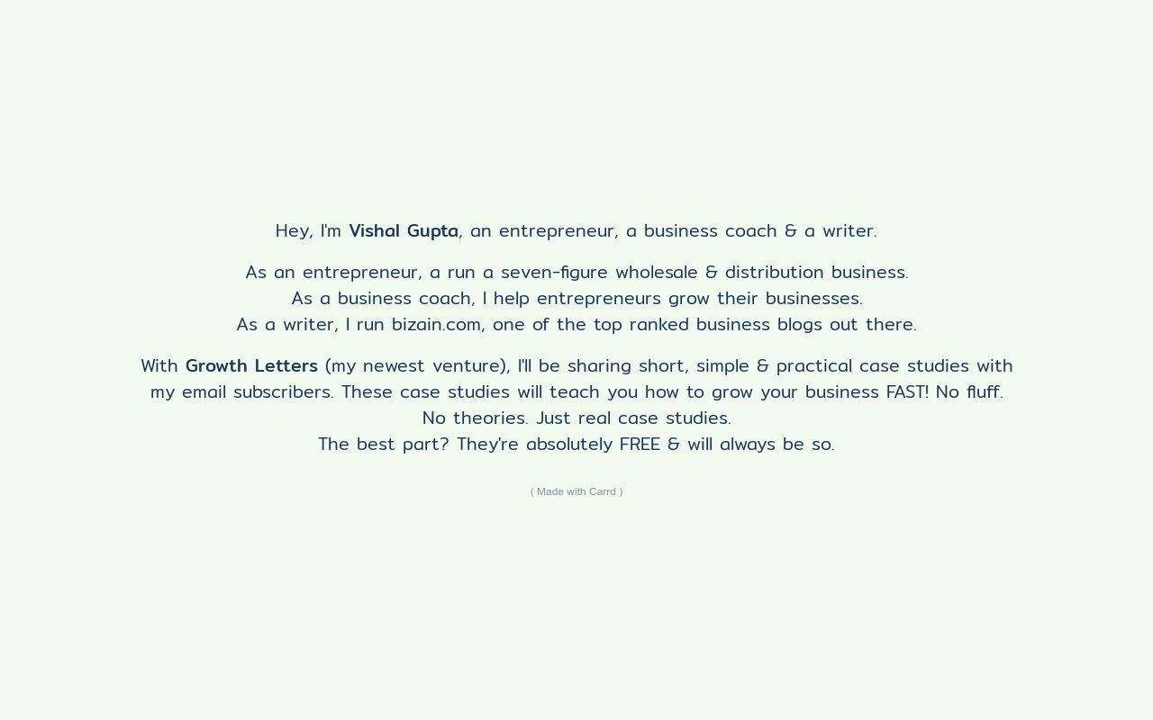 About Growth Letters